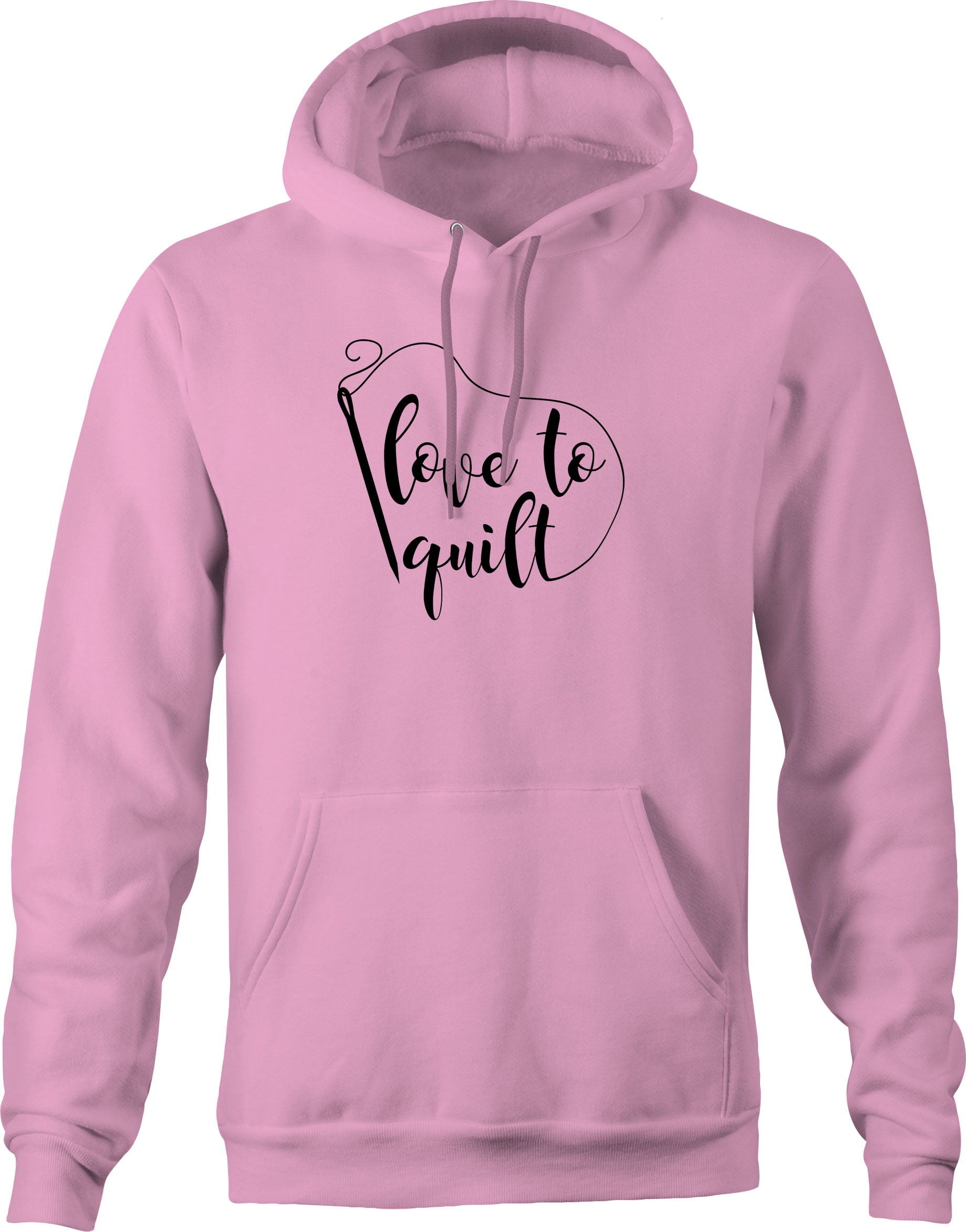 Pink Love To Quilt Needle And Thread Sewing Create Hobby Hoodie XXL ...