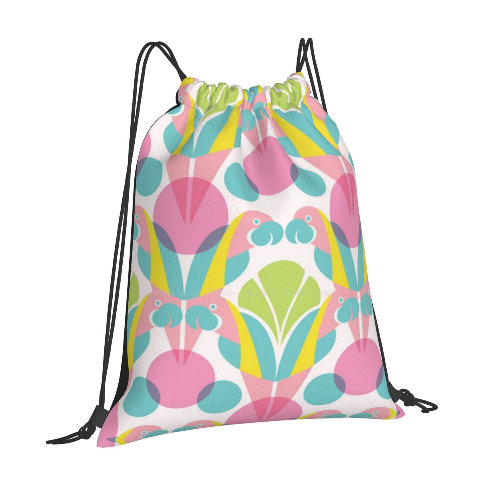 Pink Macaw School Bags For Teenage Girls Laptop Travel Bags Pattern ...
