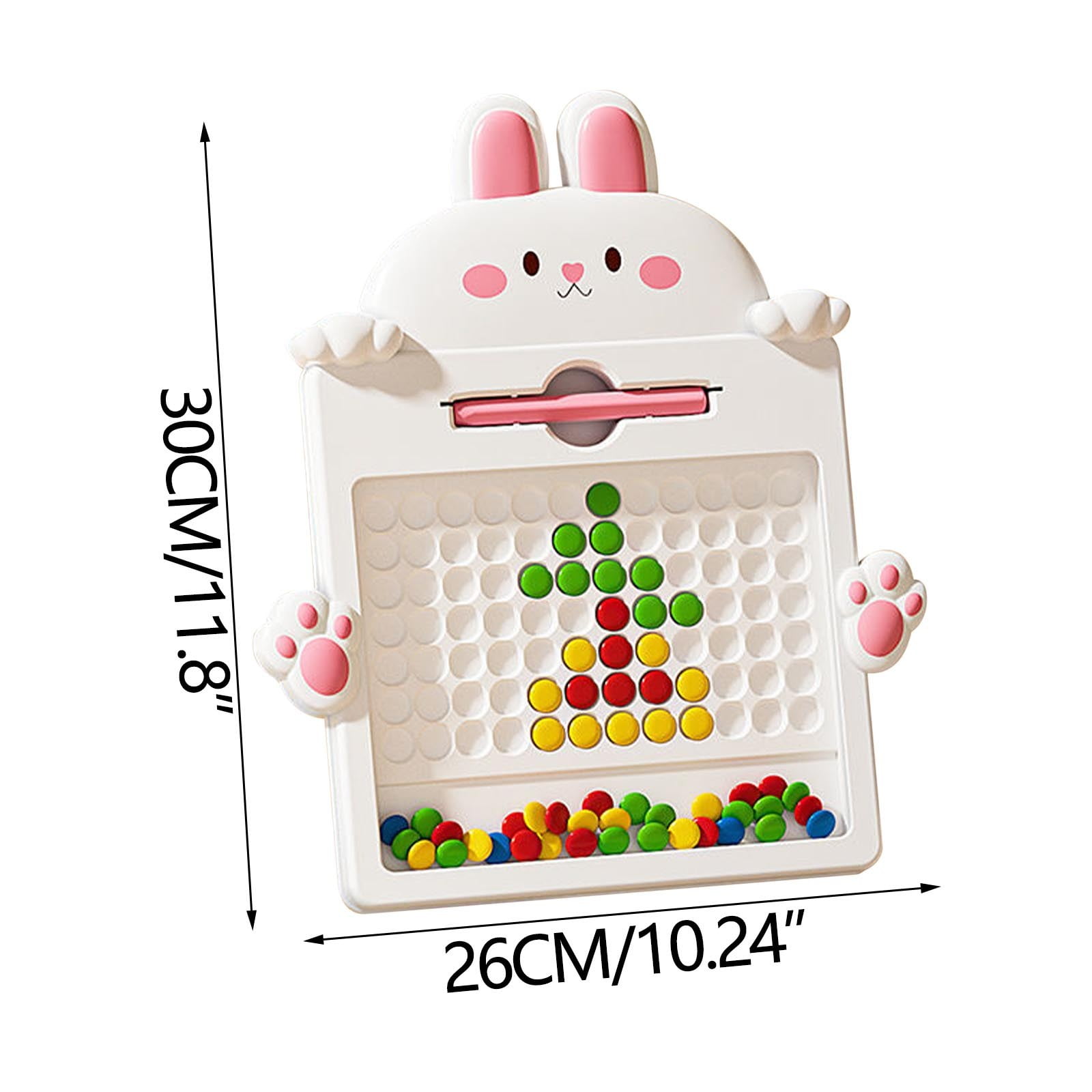 Pink Magnetic Drawing Board For Kids Doodle Board With Beads 20 Pattern ...