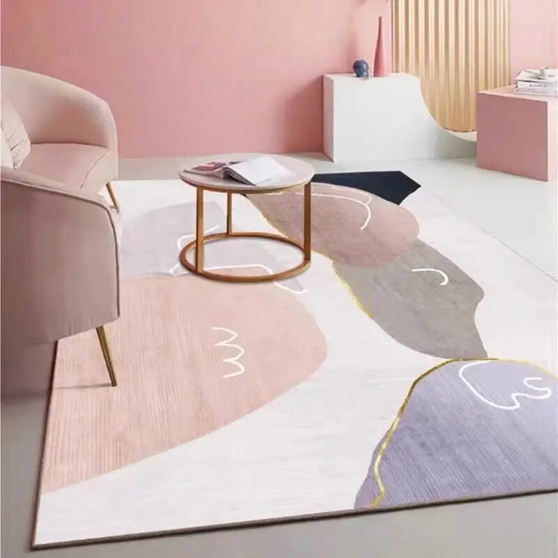 Pink Maiden Room Carpet Living Room Sofa Coffee Table Abstract Gradient ...