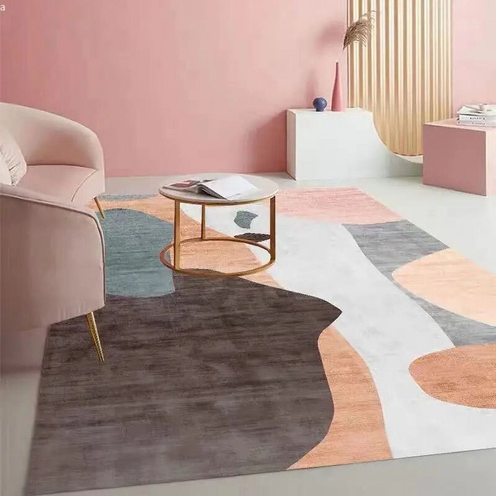 Pink Maiden Room Carpet Living Room Sofa Coffee Table Abstract Gradient ...