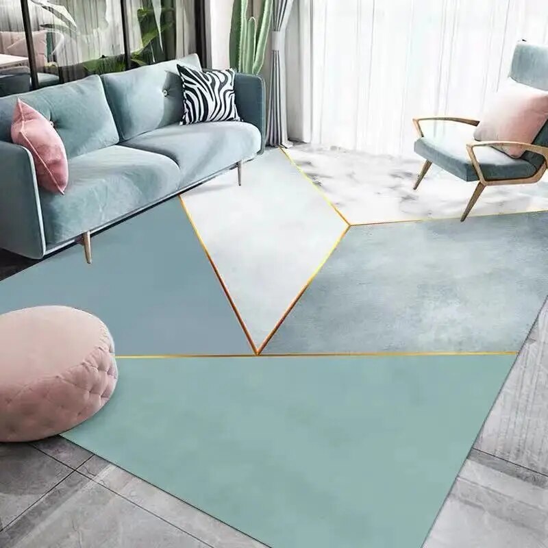 Pink Maiden Room Carpet Living Room Sofa Coffee Table Abstract Gradient ...