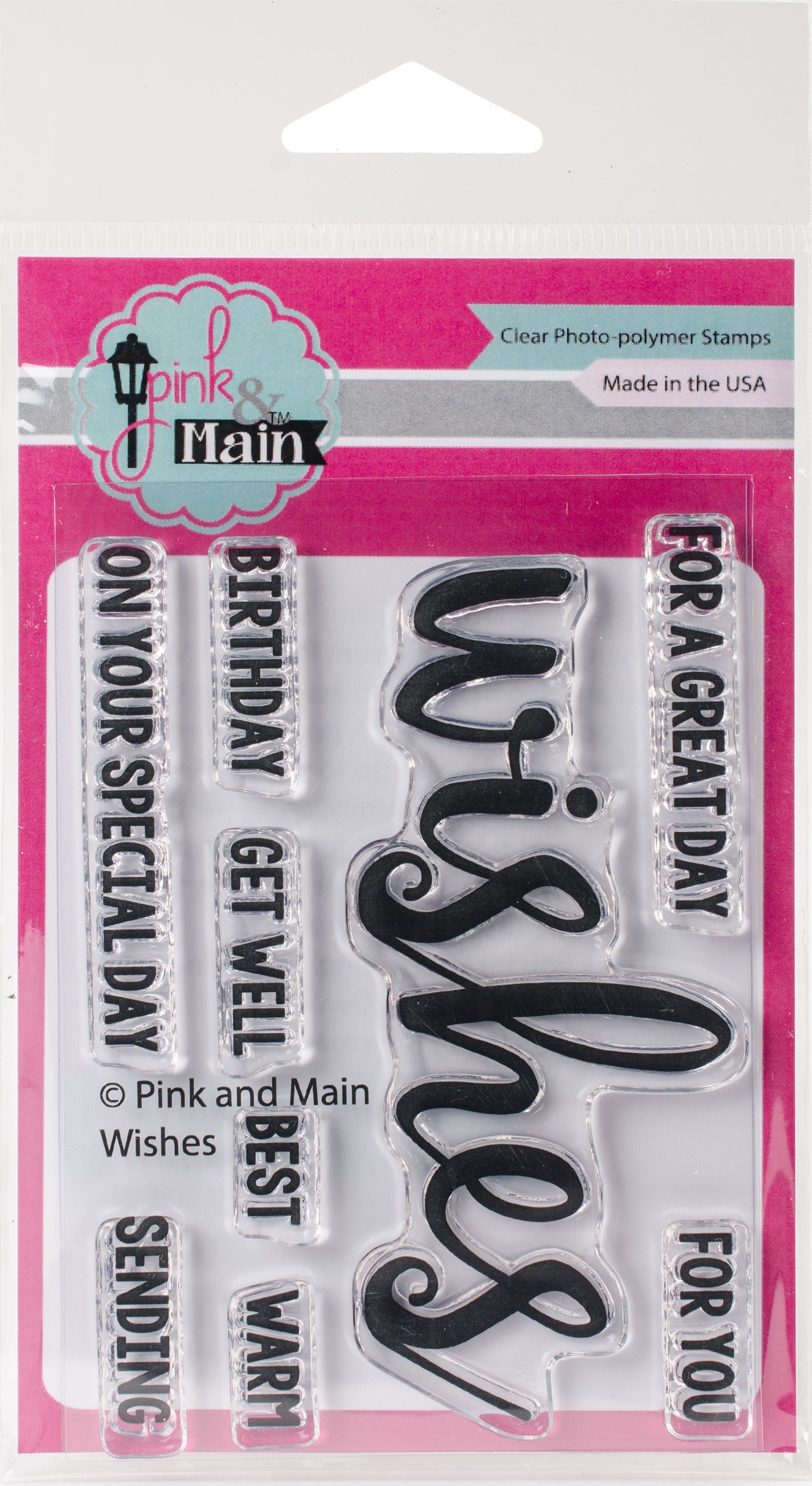 Pink & Main Clear Stamps 3"X4" Wishes - Walmart.com