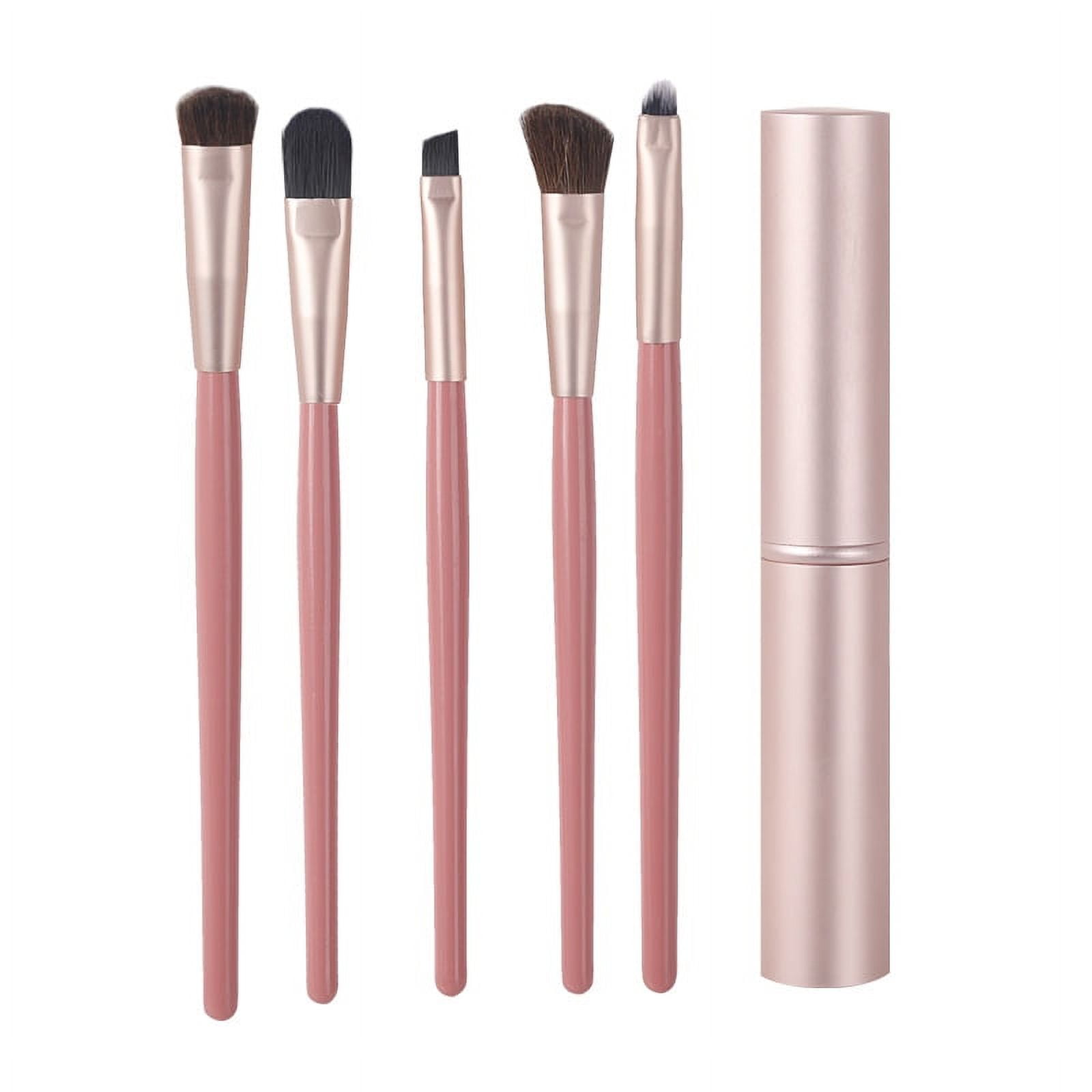 Pink Makeup Brushes 5 Piece Set Makeup Brushes Portable Storage ...