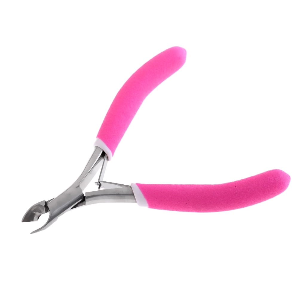 Pink Manicure Fingernail Toenail Nail Cuticle Pliers Cutter - Walmart.com