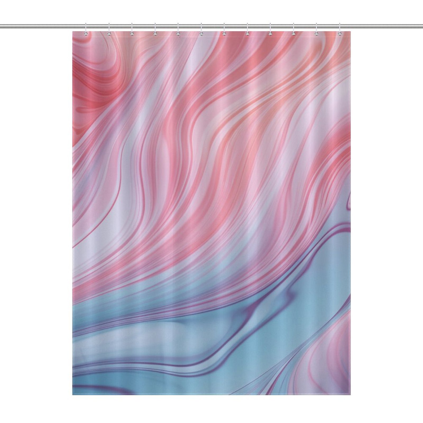 Pink Marble Cloth Fabric Bathroom Decor Set with Hooks - Walmart.com