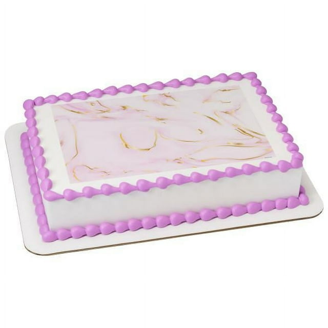 Pink Marble Cake Topper, by A Birthday Place - Walmart.com