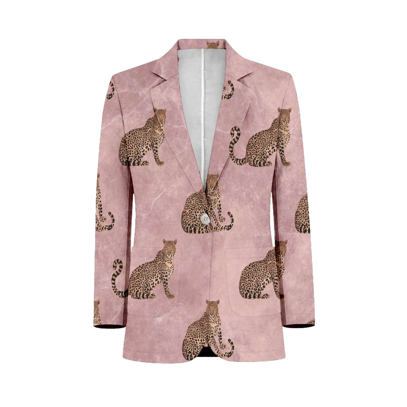 Pink Marble Leopard Print Fabric Customized Men's Suits full man Shawl ...