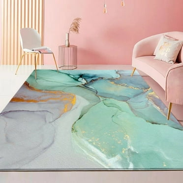 Green Marble Look Rug, Marble Rug, Green and White Marble look Rug 3x5 ...