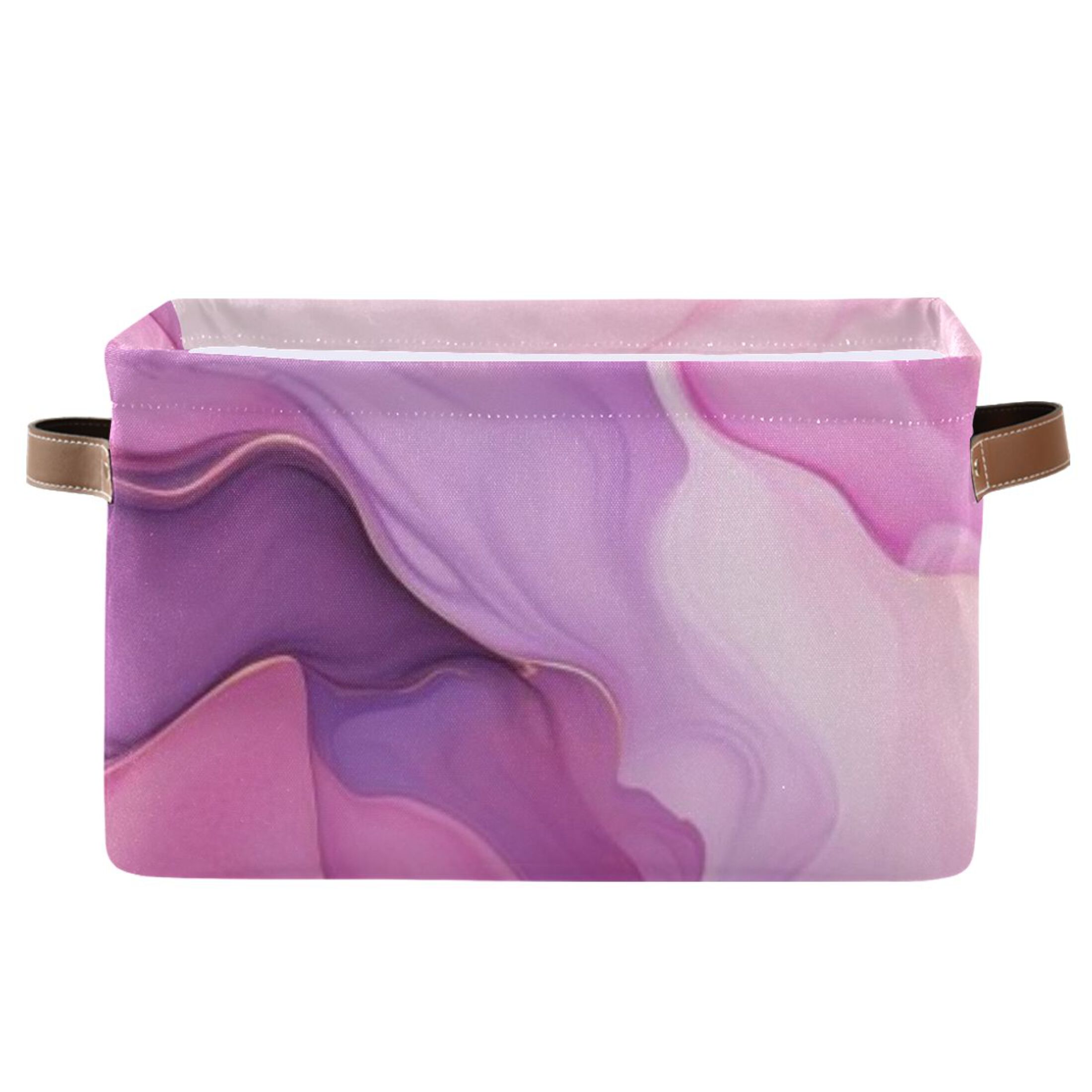 Pink Marble Storage Basket Large Foldable Storage Bin Laundry Baskets ...