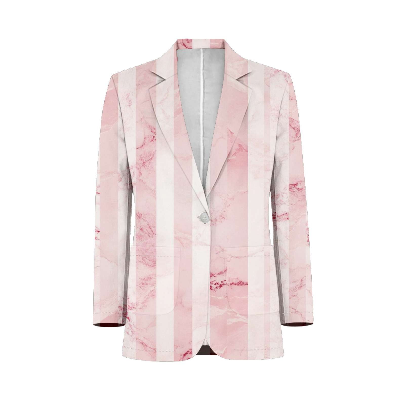 Pink Marble Striped Pattern Men Blazers Slim Clothing Summer Jacket Man ...