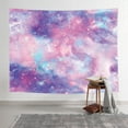 Pink Marbled Galaxy Tapestry Wall Hanging, Psychedelic Art Purple ...