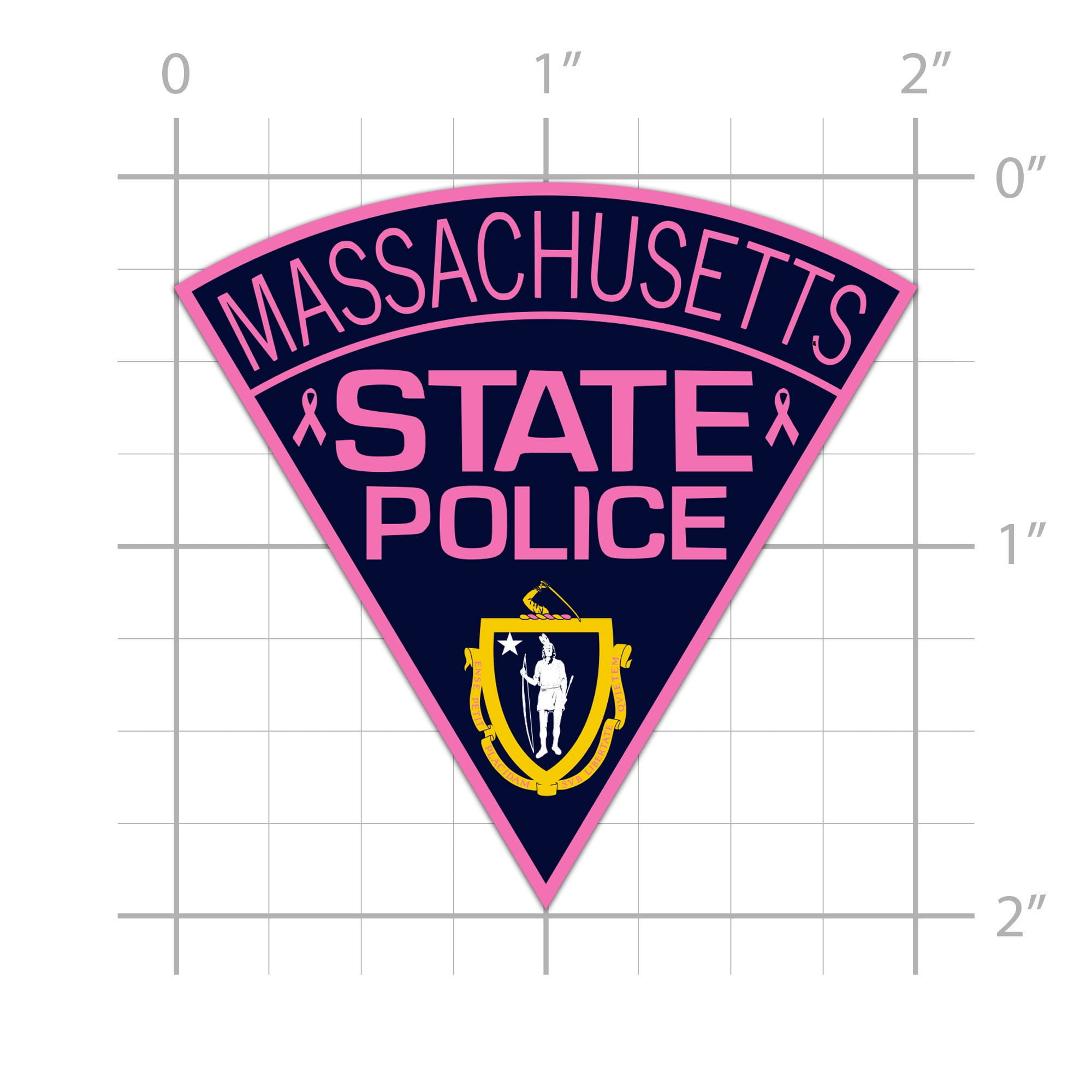 Pink Massachusetts State Police MSP Sticker for water bottle phone ...