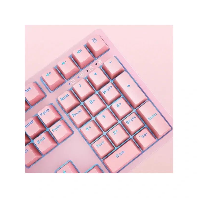 Pink Mechanical Gaming Keyboard – RGB Backlit, Hot-Swappable Blue ...