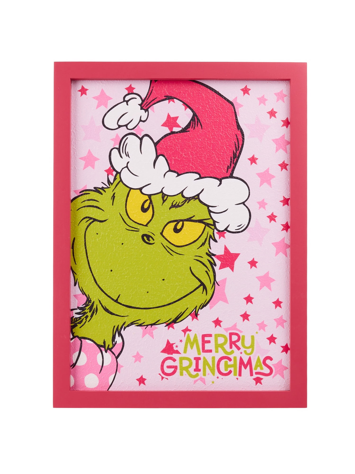 Pink Merry Grinchmas Wall Art - Walmart Business Supplies