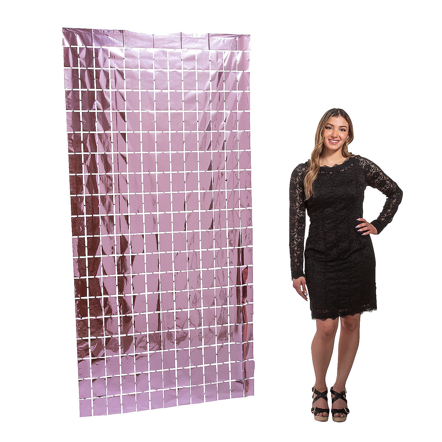 Pink Metallic Fringe Square Curtain - Walmart.com