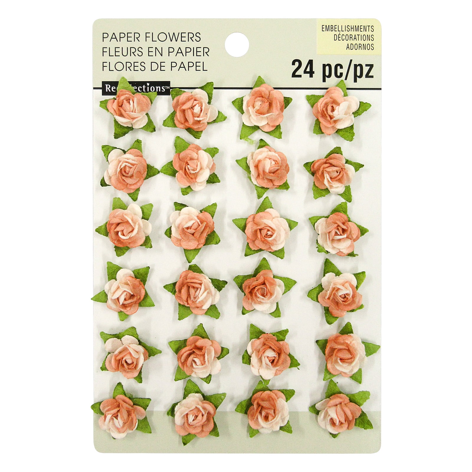 Pink Mini Paper Rose Embellishments By Recollections - Dimensional ...