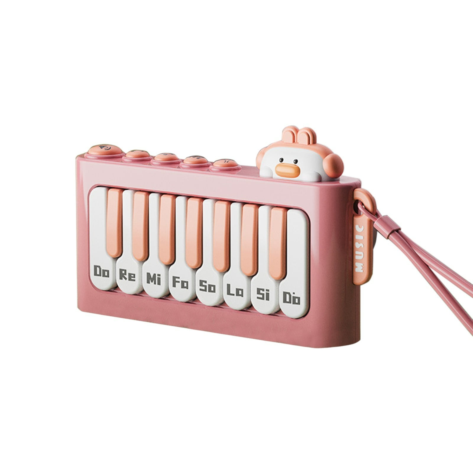 Pink Mini Pocket Piano Toy For Kids Playable Musical Instrument ...