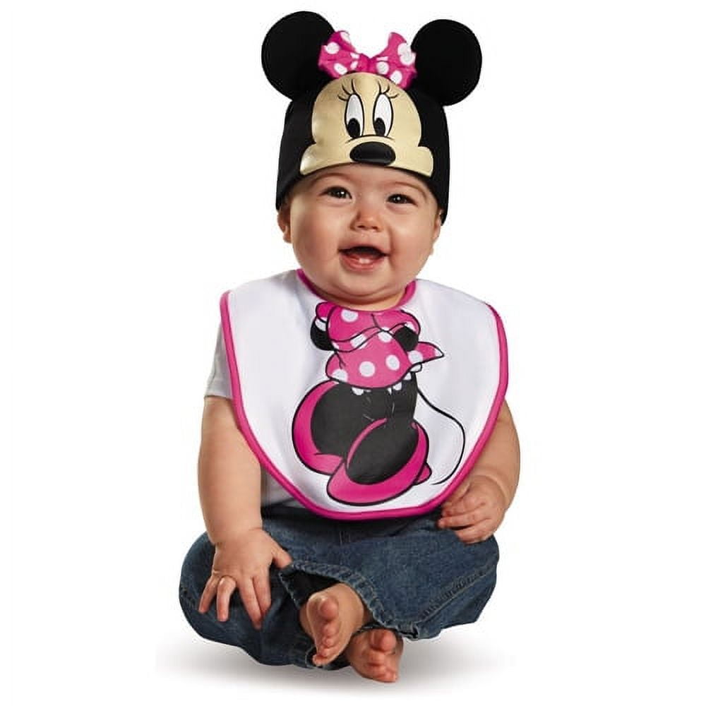 Pink Minnie Mouse Bib and Hat - Walmart.com