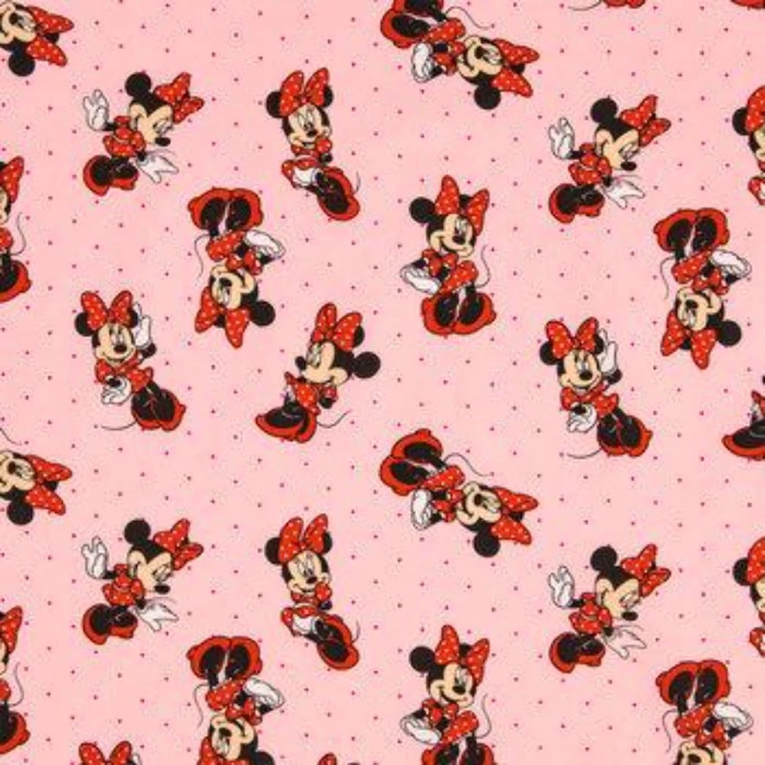 Pink Minnie Mouse Cotton Calico Fabric - Walmart.com