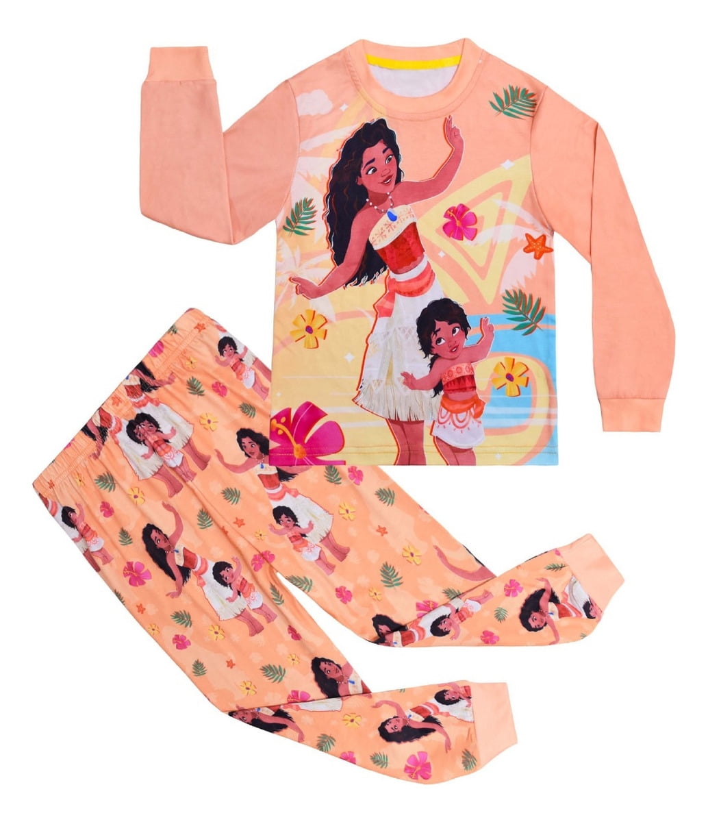 Pink Moana 2 Kids Pajama Set - Soft and Stylish Sleepwear for Girls ...