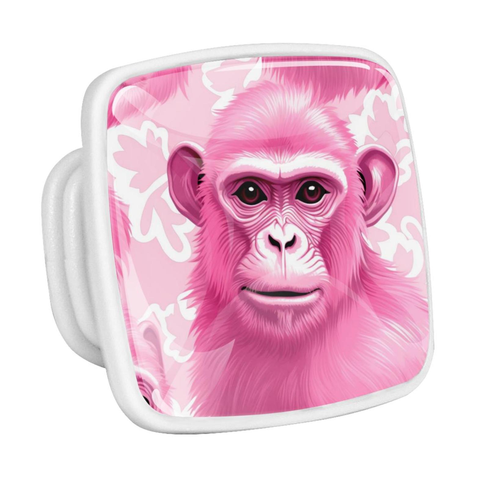 Pink Monkey Gorilla Fluorescent Drawer Pulls with Screws Square 4-Pack ...