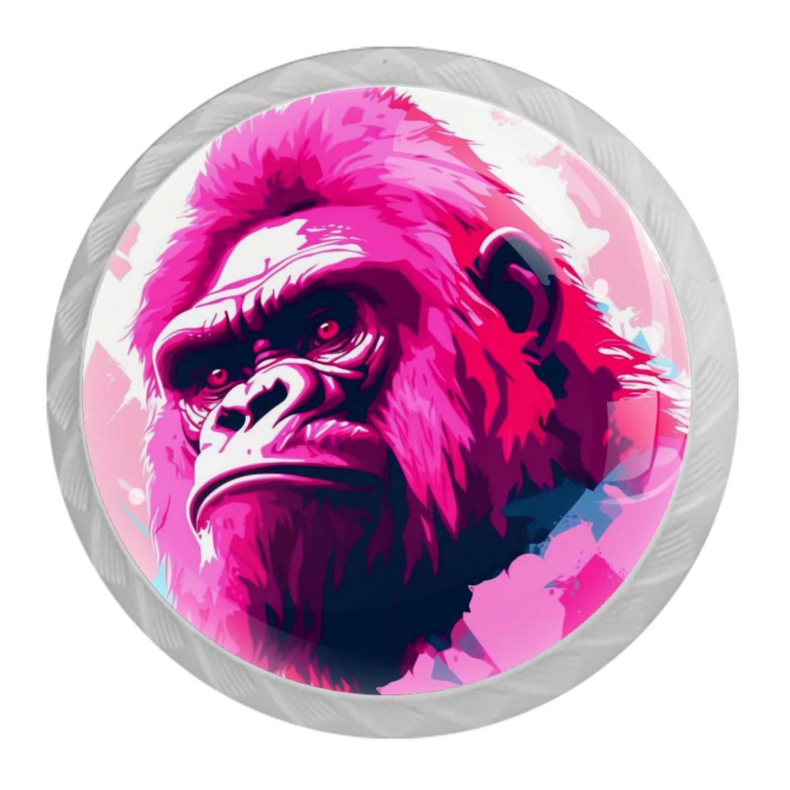 Pink Monkey Orangutan Cabinet Knobs, Stainless Steel Kitchen Knobs ...