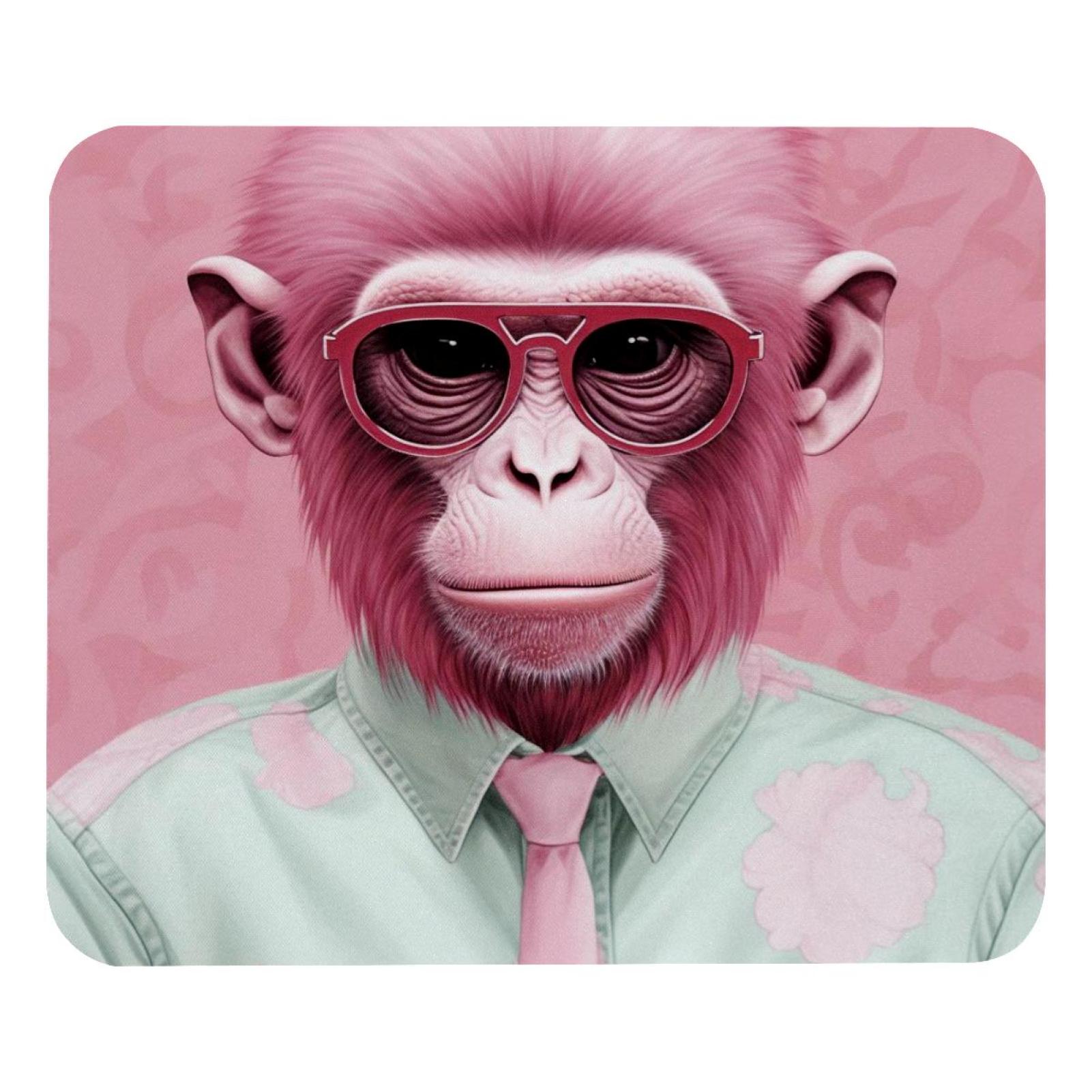 Pink Monkey Orangutan Mouse Pad for Wireless Mouse Home Office Desk ...