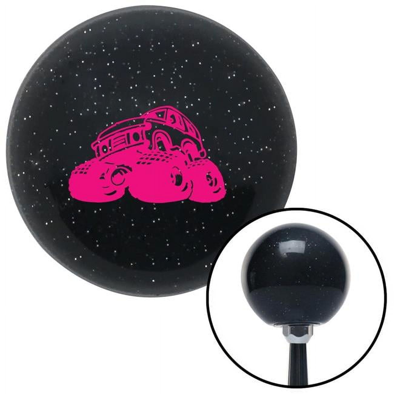 Pink Monster Truck Black Metal Flake Shift Knob with M16 x 1.5 Insert ...