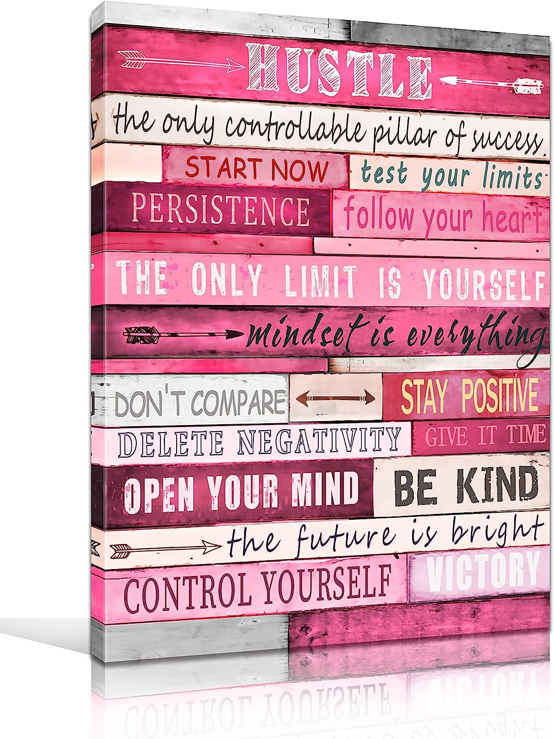 Pink Motivational Wall-Decor - Inspirational Canvas Poster ...