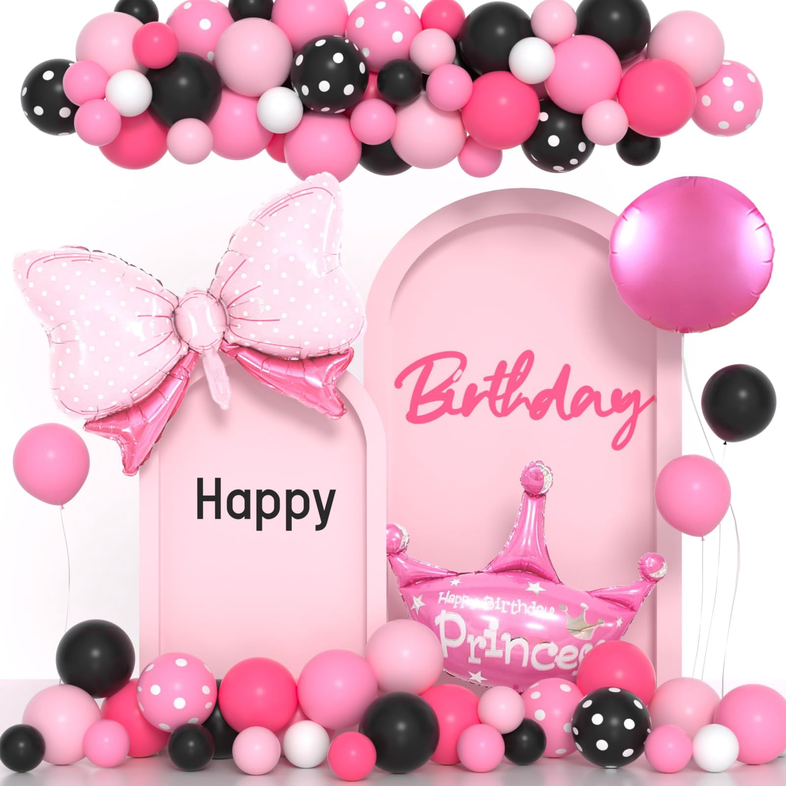 Pink Mouse Balloons Garland KEF16 Arch Kit for Girls Birthday Party ...