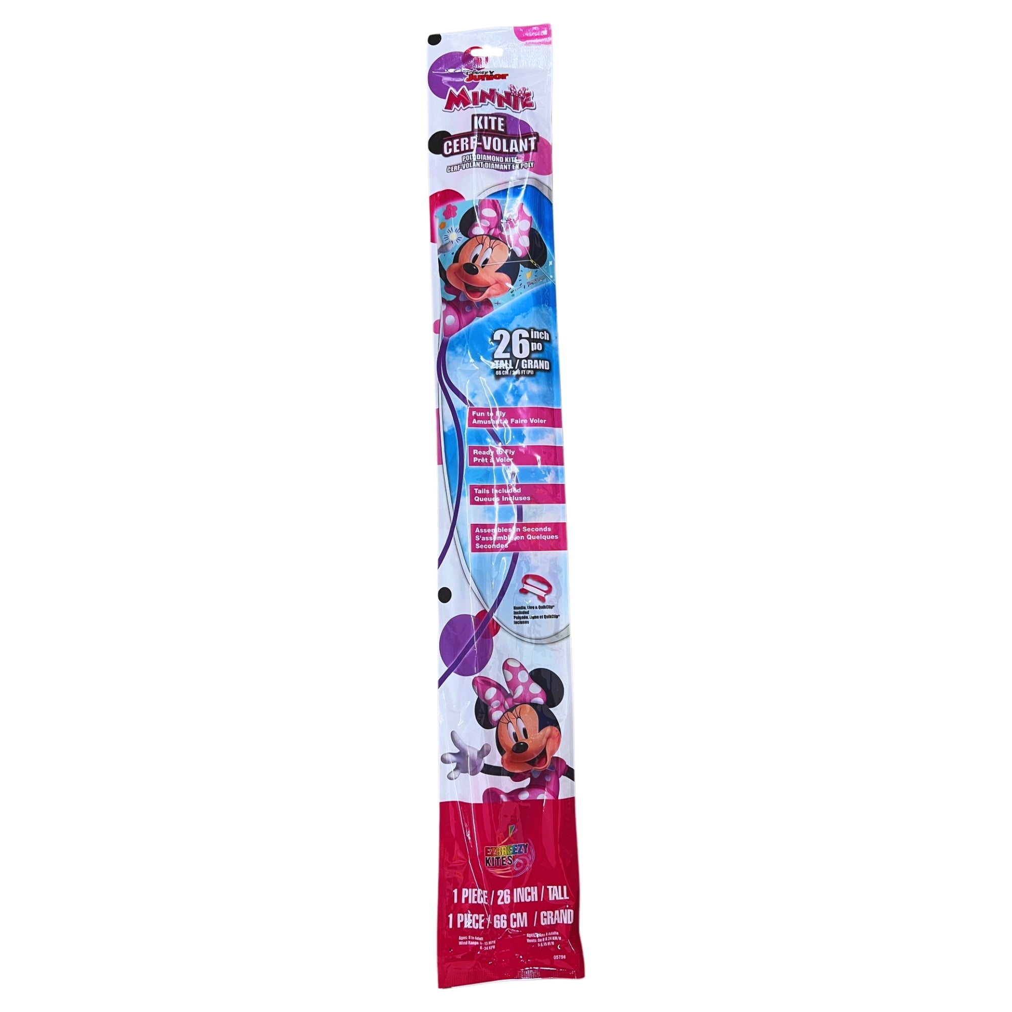 Pink Mouse Poly Diamond Kite 26 Inch Tall 1 Pack, Fun Ready to Fly with ...