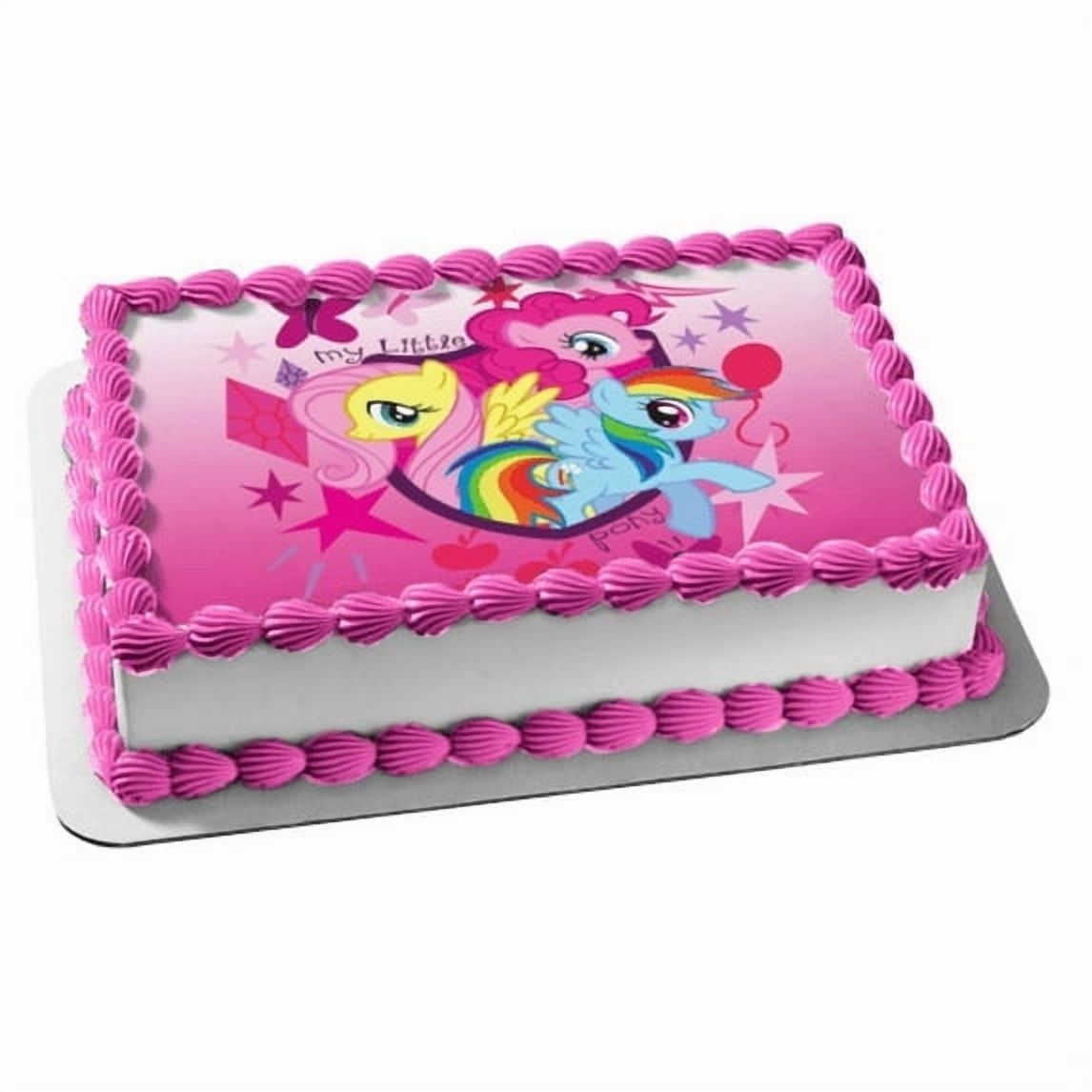 Pink My Little Pony Rainbow Dash Fluttershy Pinkie Happy Birthday ...