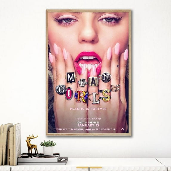 Pink Neon Pop Culture Wall Art Inspired by Mean Girl Movie Aesthetic ...