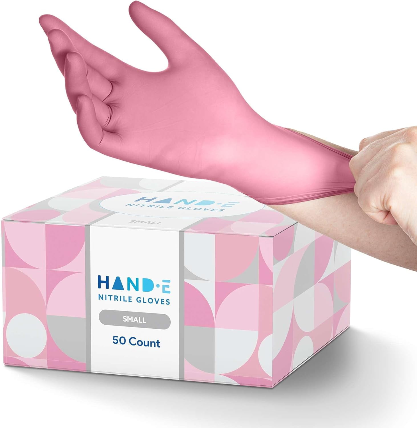 Pink Nitrile Disposable Gloves - Esthetician, Nail Tech, Hair Dye ...