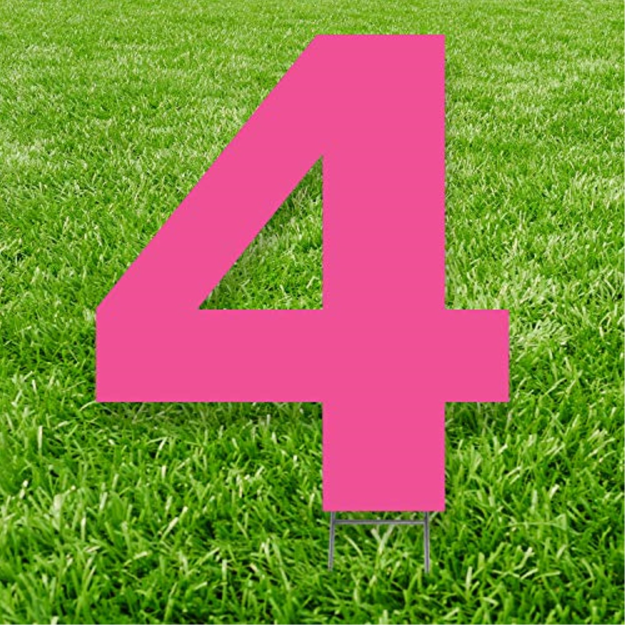 Pink Number 4 20 inches tall - Walmart.com