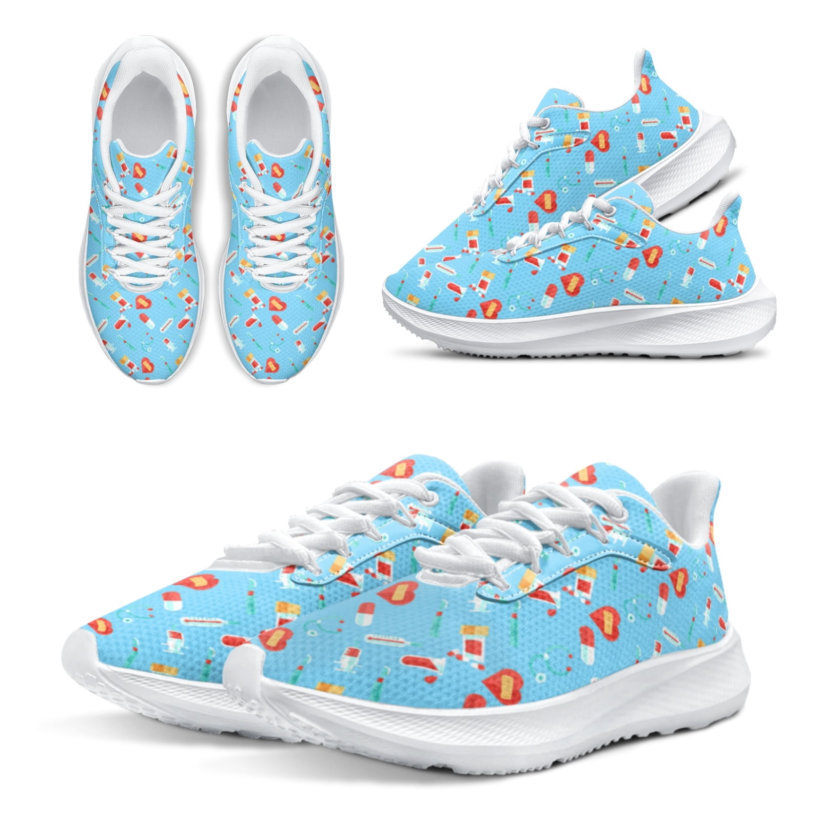 Pink Nursing Shoes For Women Cartoon Medical Nurse Comfortable Shock ...