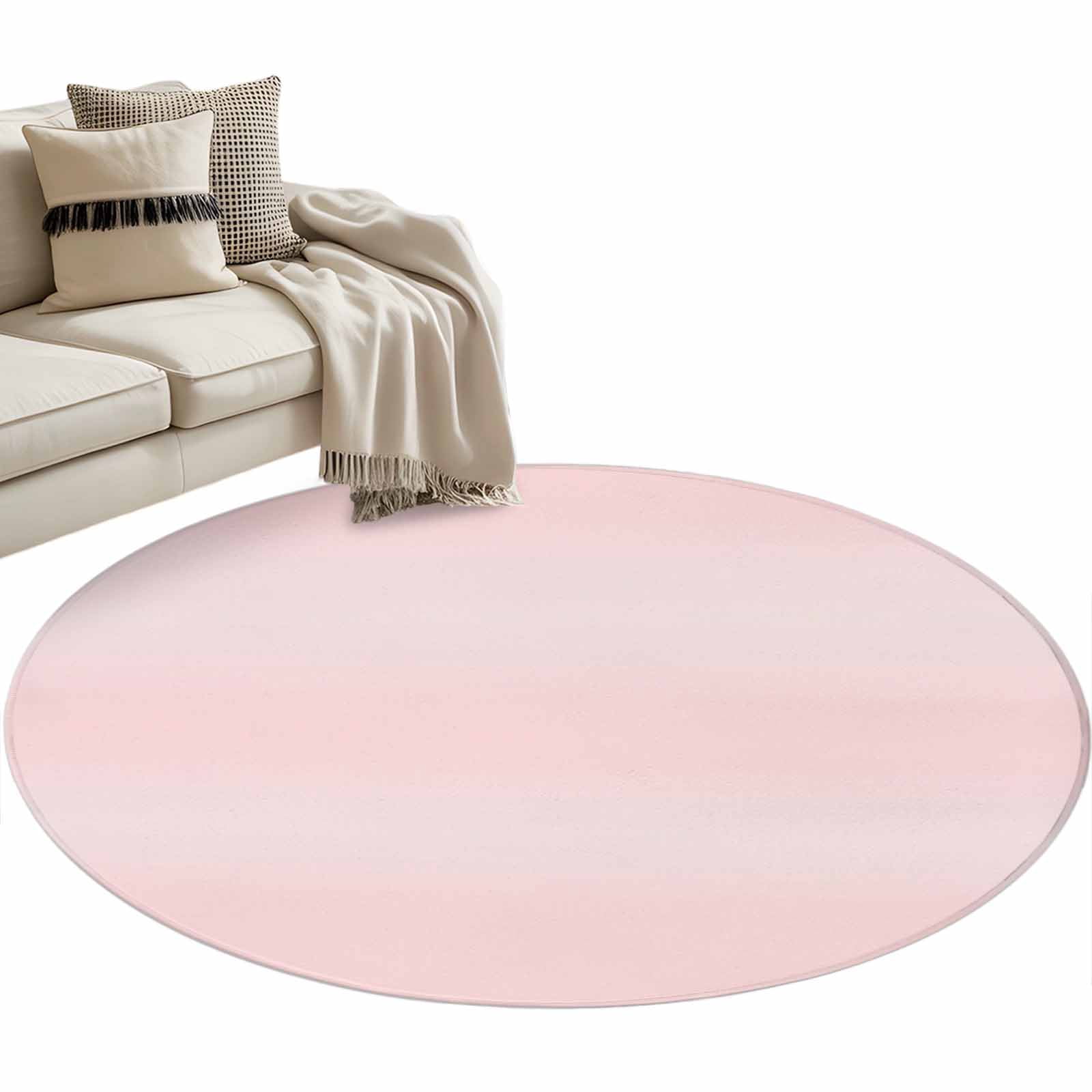 Pink Ombre Round Rug 3ft Washable Circle Entryway Rugs Non Slip ...