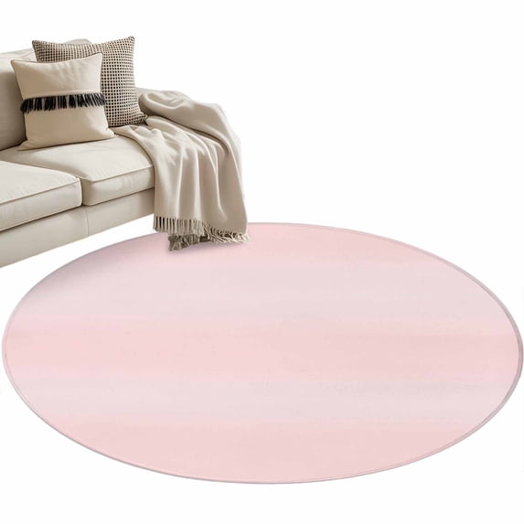 Pink Ombre Round Rug 3ft Washable Circle Entryway Rugs Non Slip ...