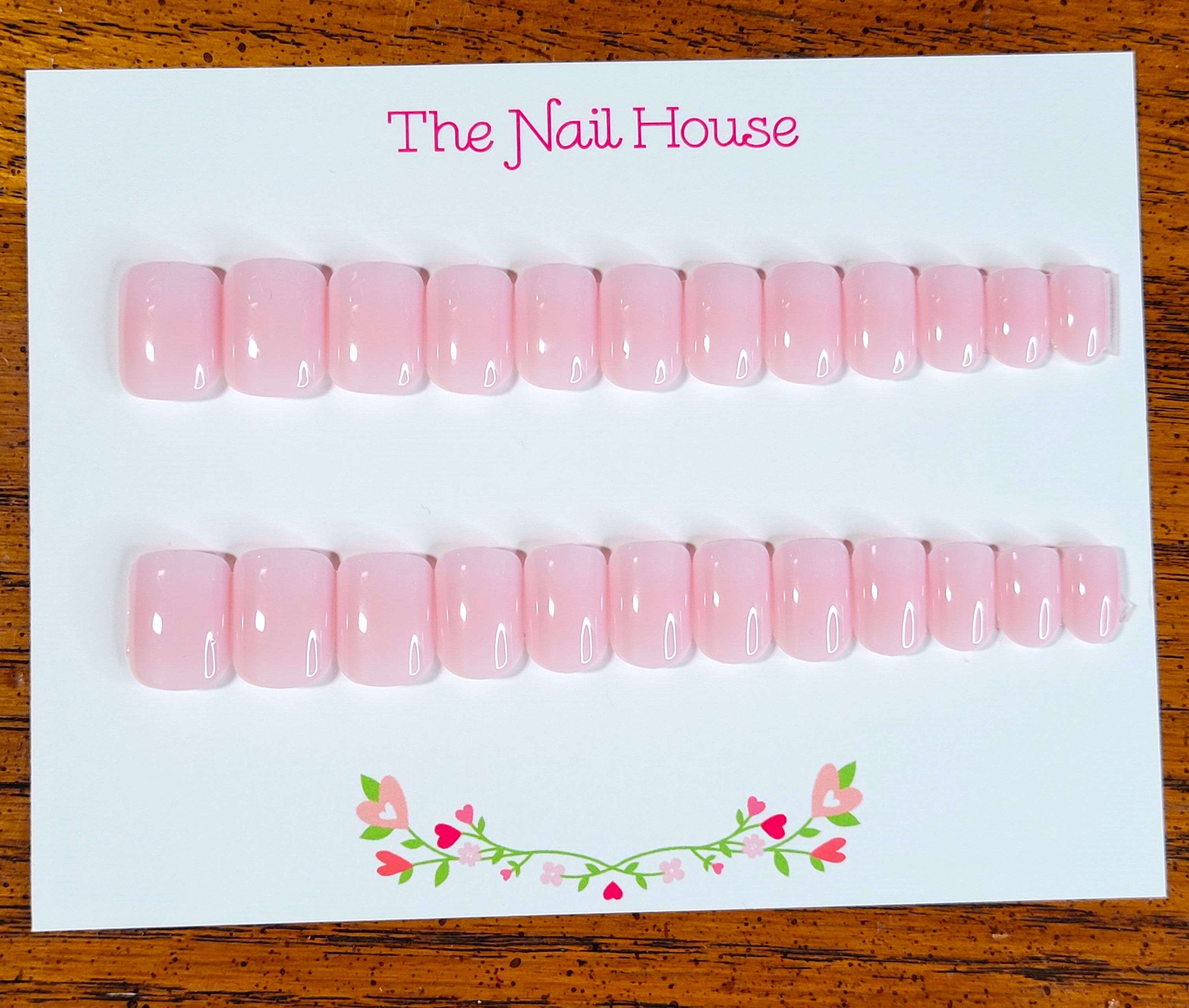Short Square Press on Nails,KXAMELIE Glossy Glue on Nails Press on,Made ...