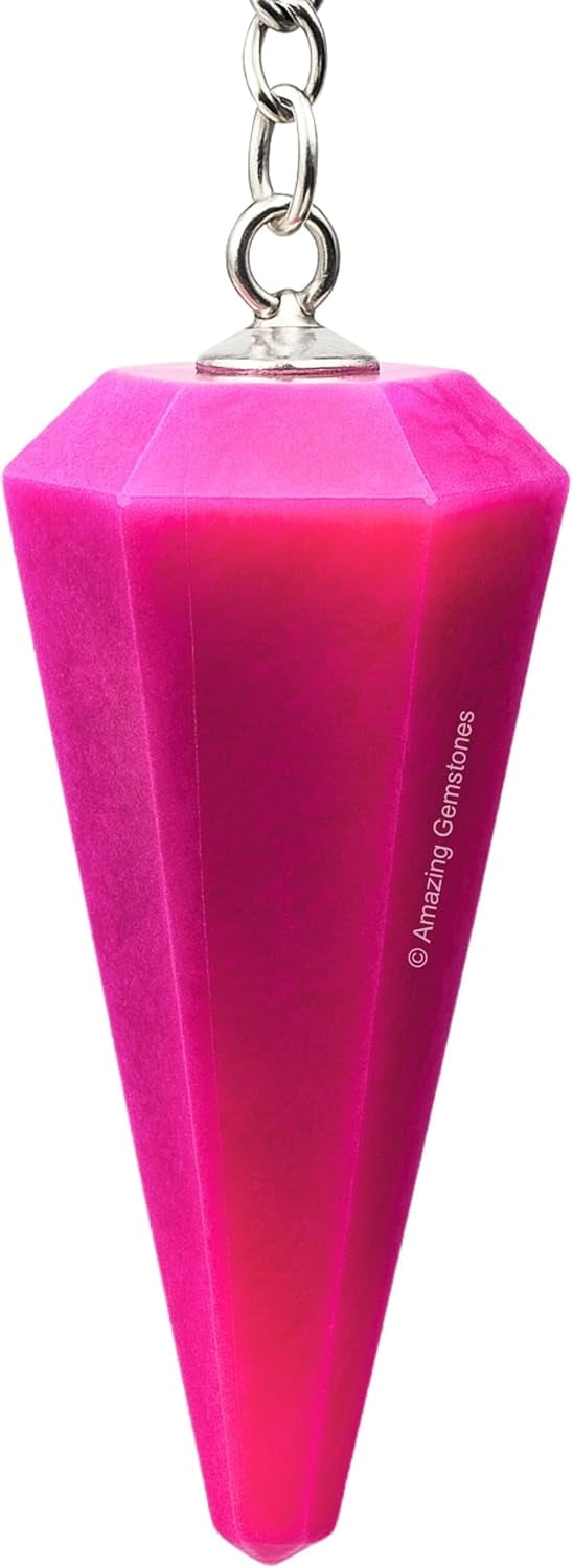Pink Onyx Crystal Pendulum for Divination - Dowsing Crystals & Healing ...