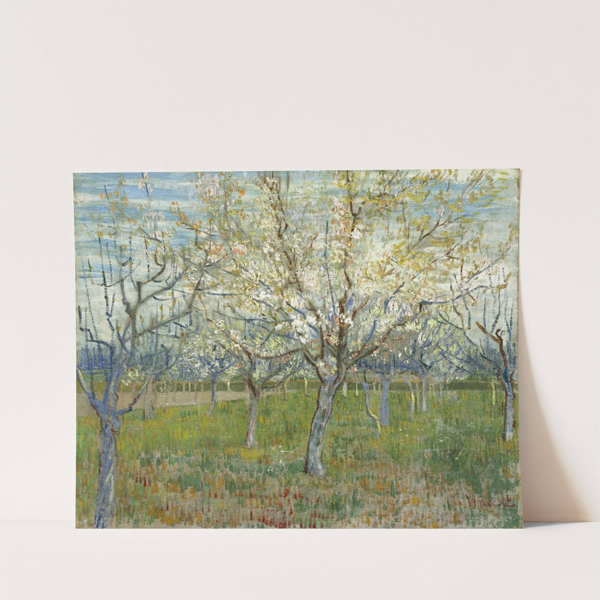 The Pink Orchard (1888) - Vincent Van Gogh Artwork - livingroom bedroom ...