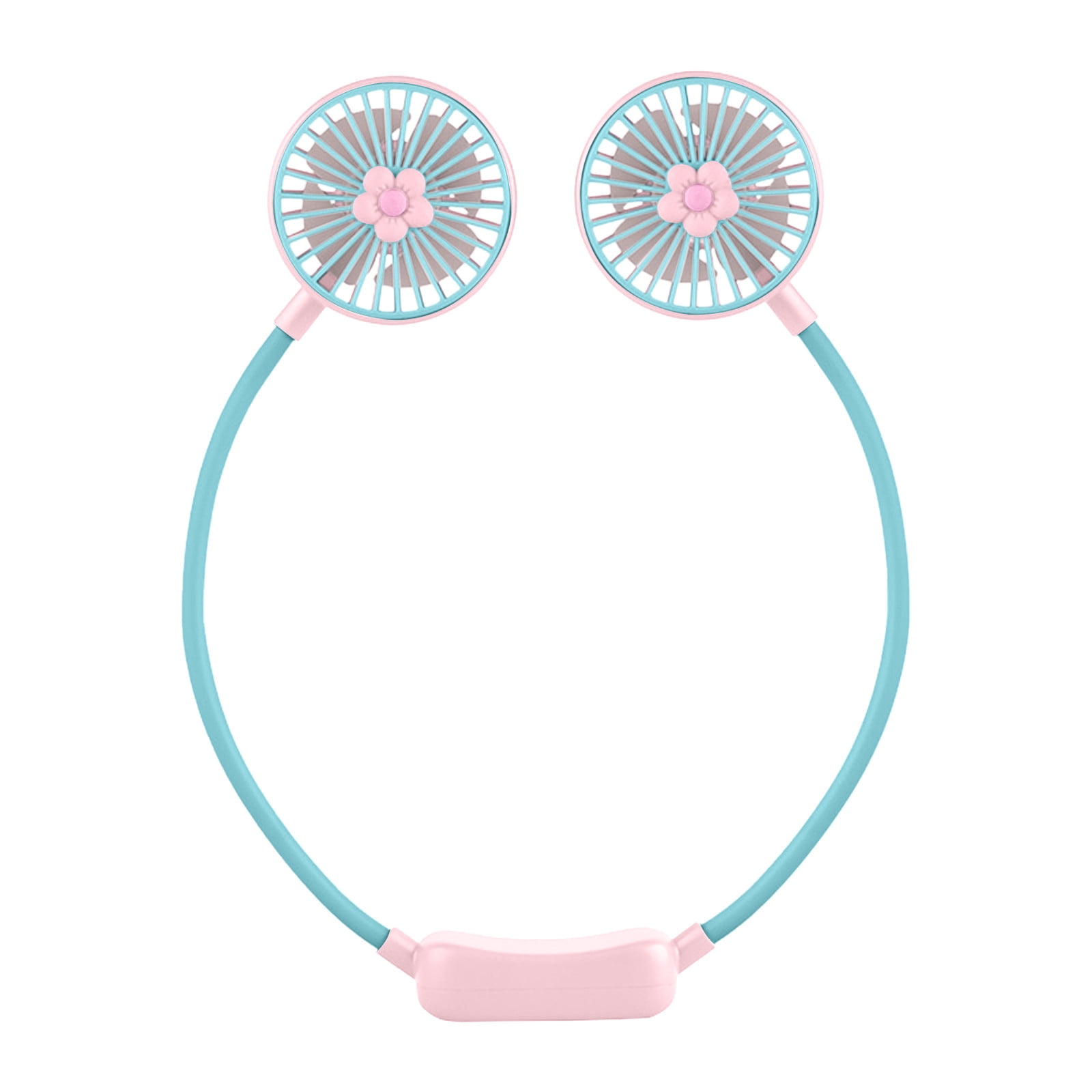 Pink Outdoor Portable Hanging Fan Small Cute Design Big Wind Power Silent Walking Camping ...