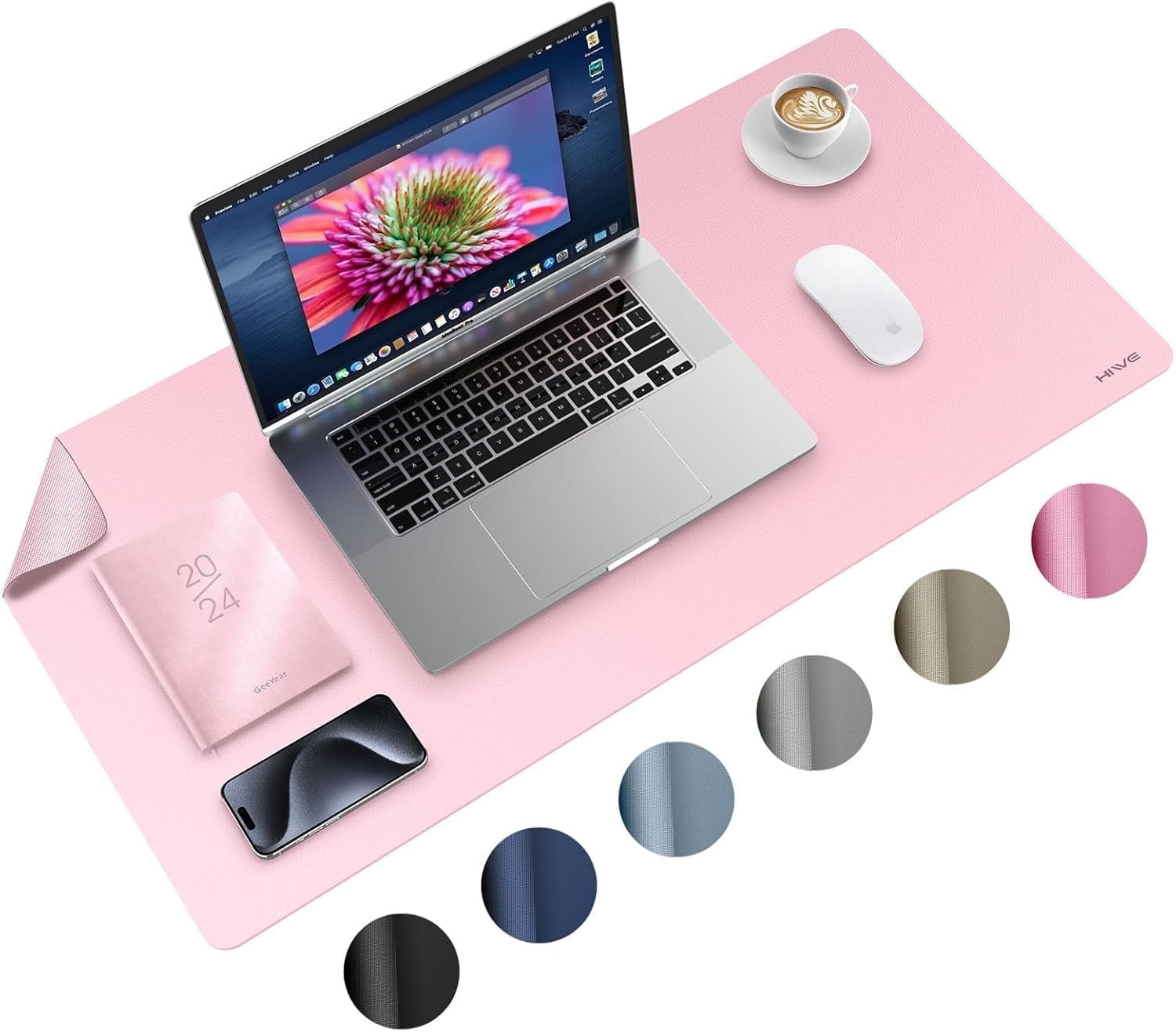 Miroddi Desk Pad Protector, Office PU Leather Mouse Mat, 31.5 x 15.7 ...