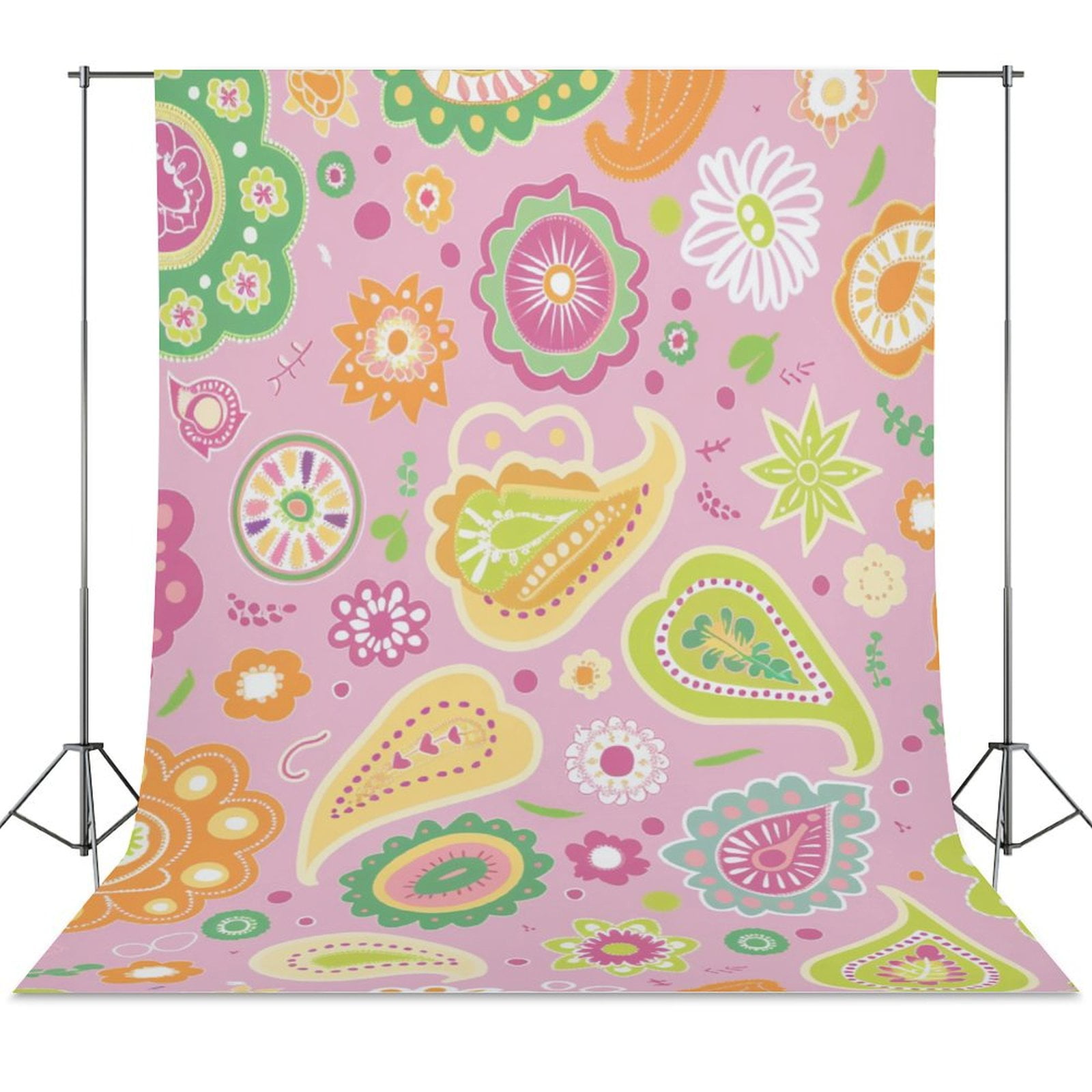 Pink Paisley Floral Pattern Background Design Backdrops for Photography ...