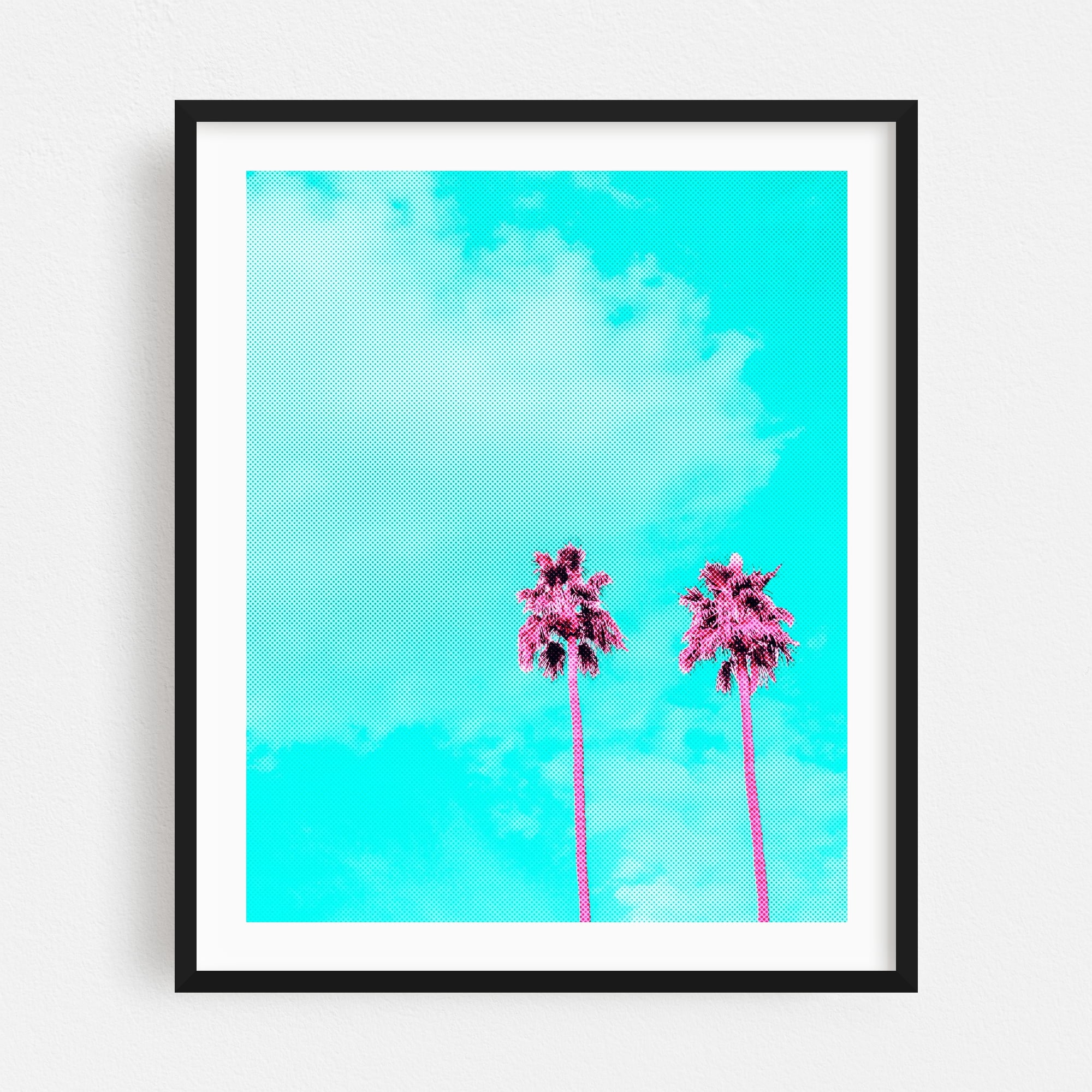 Pink Palm Tree Twins - Palm Springs California Photography Palm Tree ...