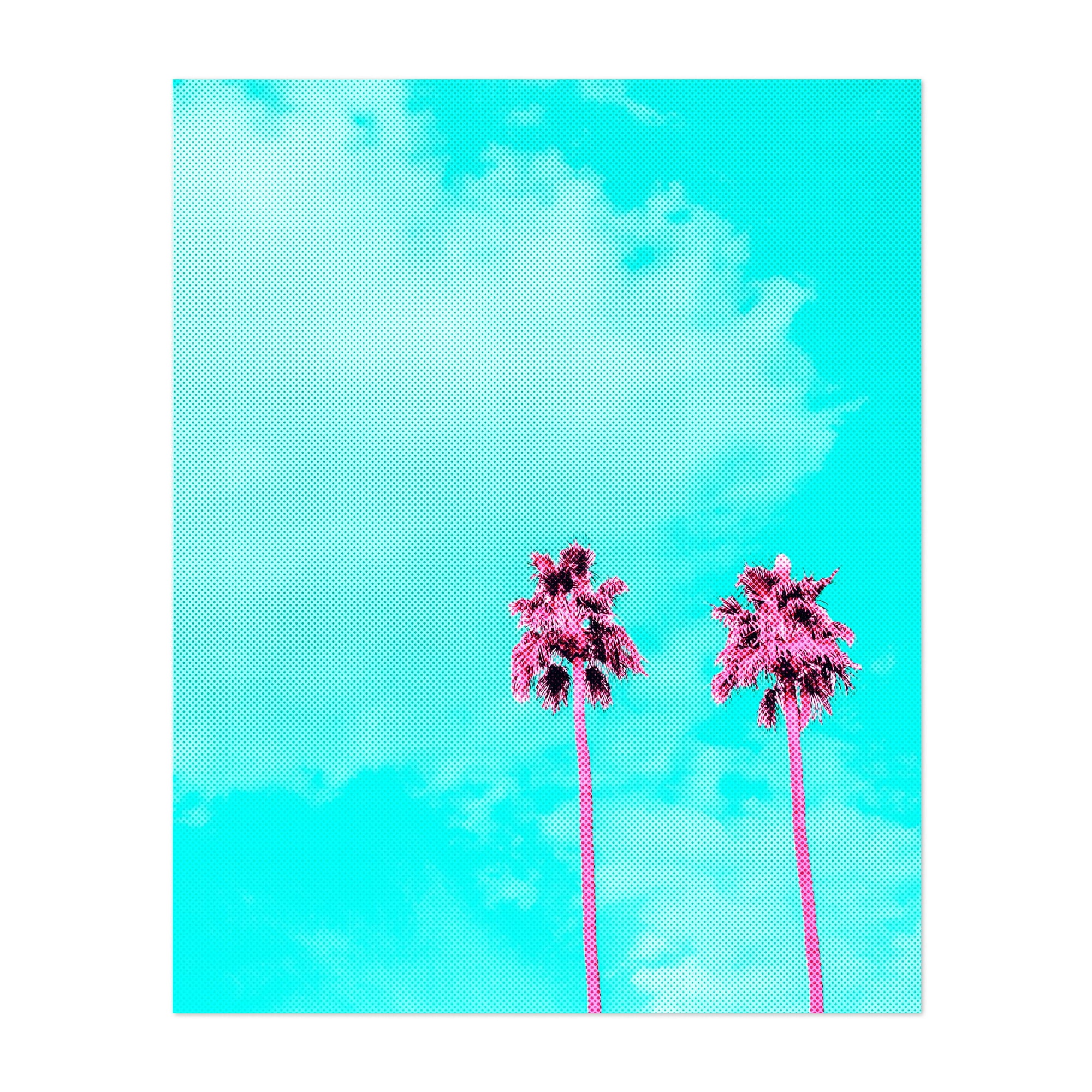 Pink Palm Tree Twins - Palm Springs California Photography Palm Tree ...