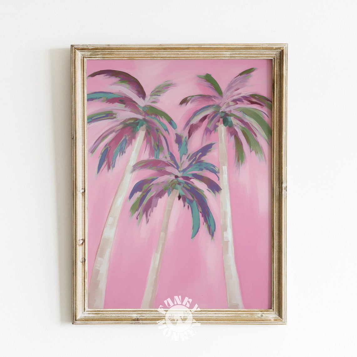 Pink Palm Trees Able Art Print, Girly Wall Art, Summer Poster, Modern ...