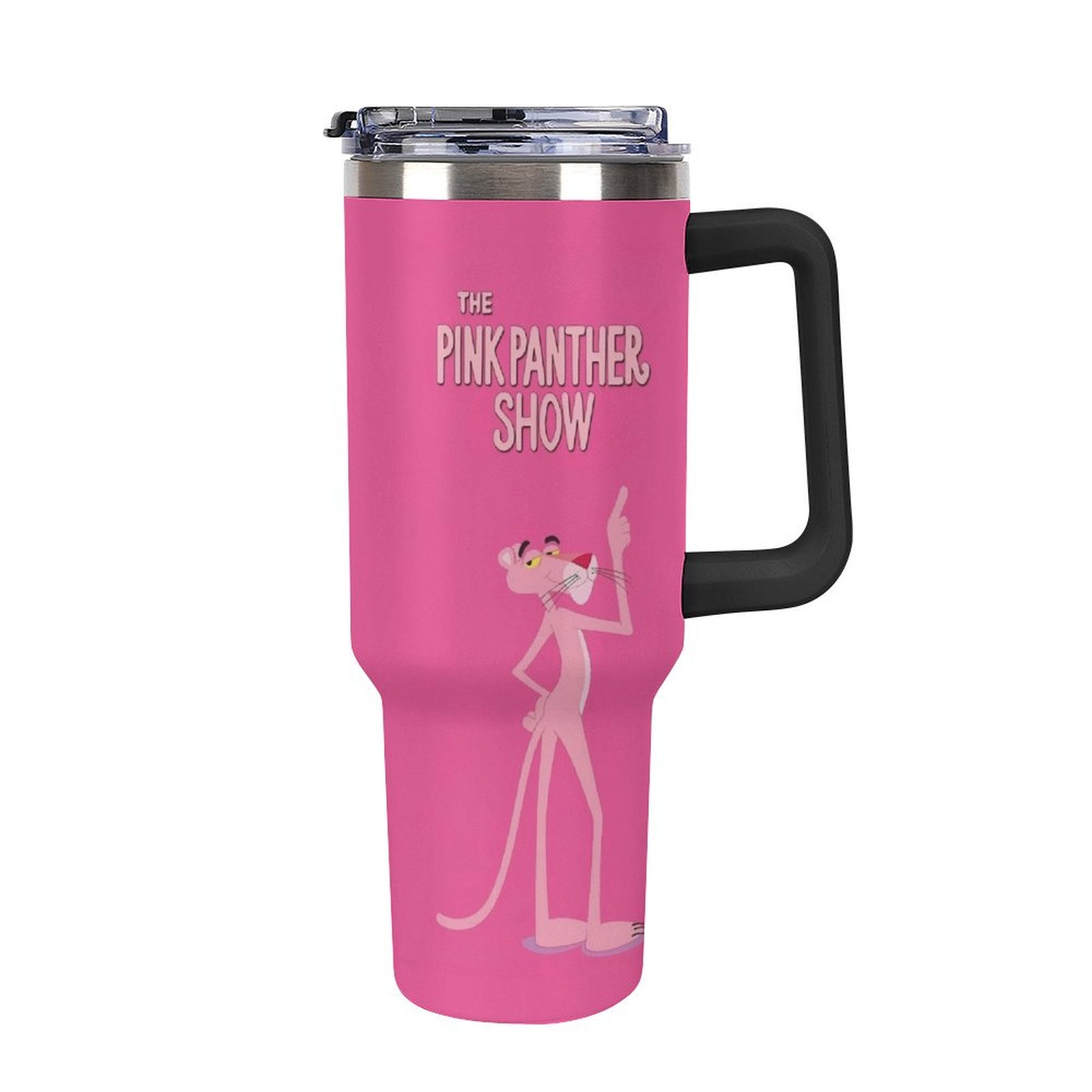 Pink Panther Car Cup Stainless Steel Thermos Cup with Handle 40oz ...
