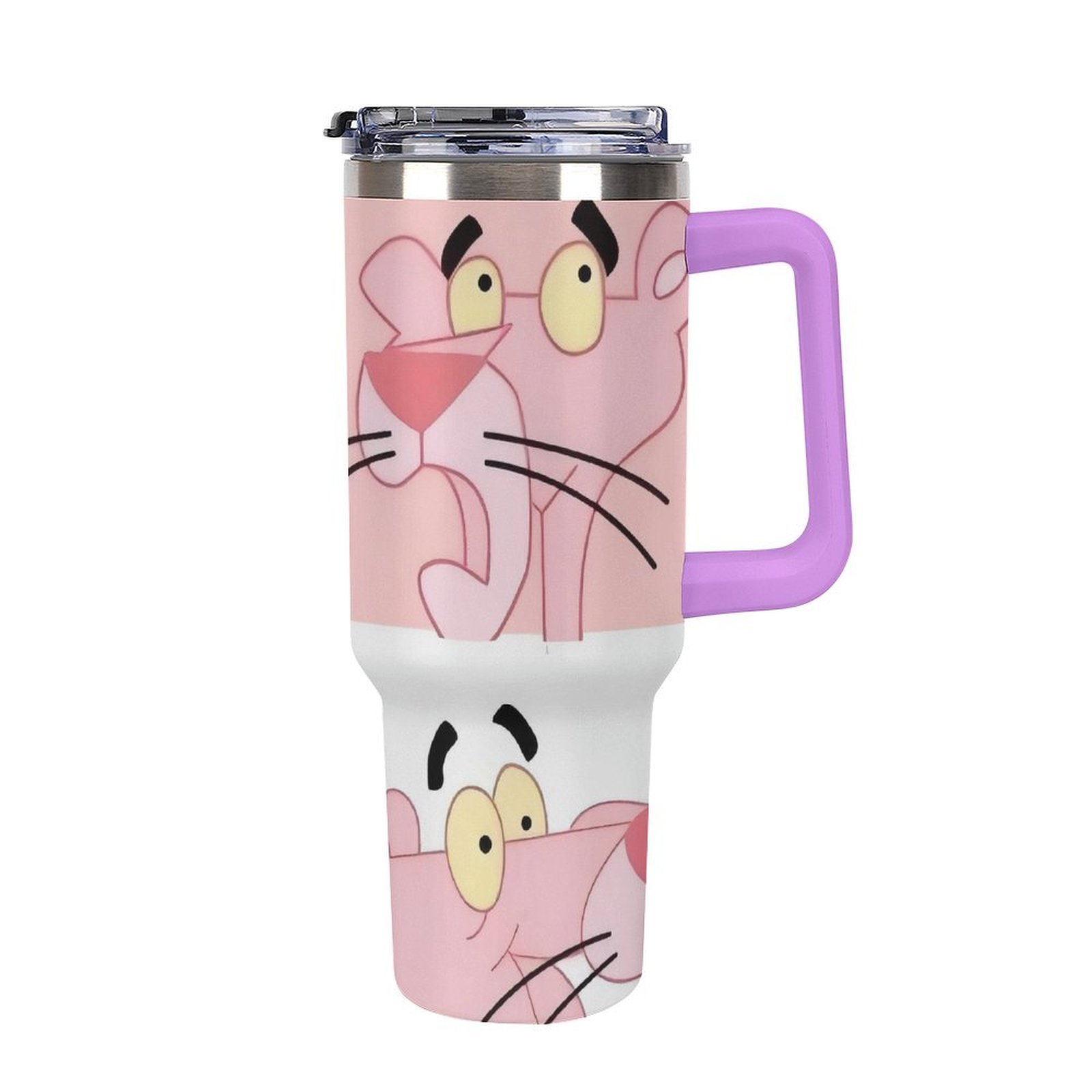 Pink Panther Car Cup Stainless Steel Thermos Cup with Handle 40oz ...
